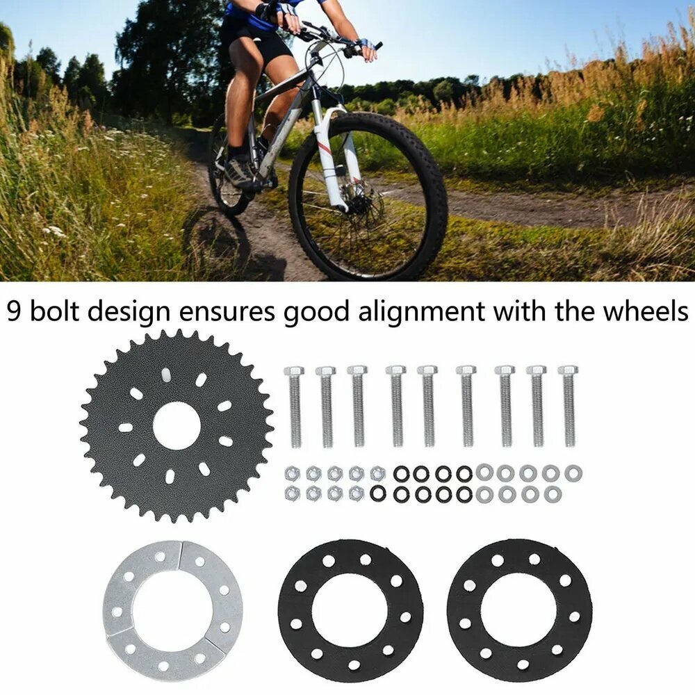 Звезда 36T с креплением на 9 болтов для мотовелосипедов 49-80сс