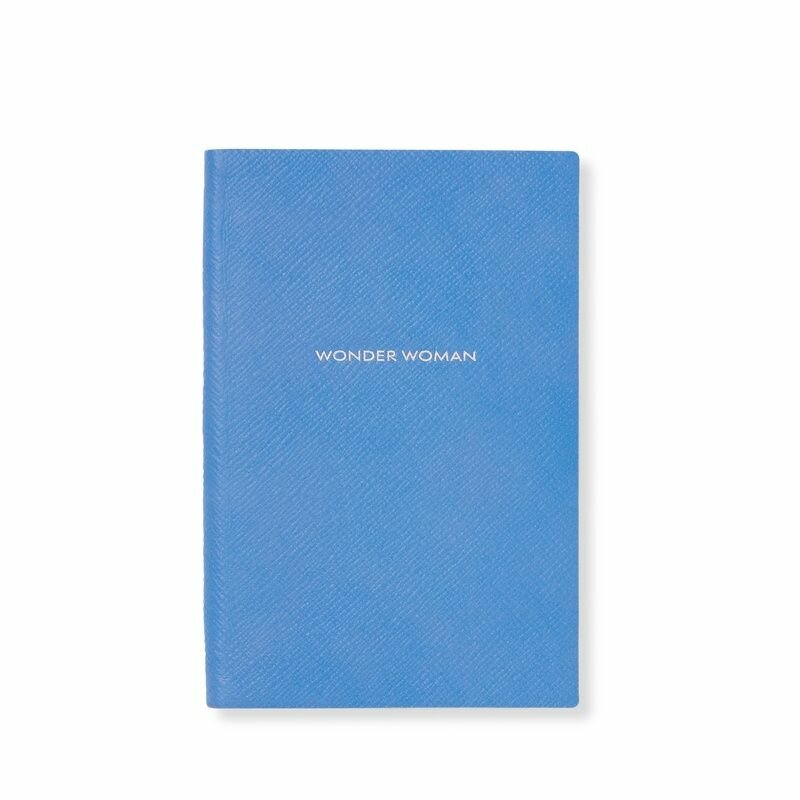 Smythson Блокнот Wonder Woman Chelsea Notebook in Panama, Nile Blue