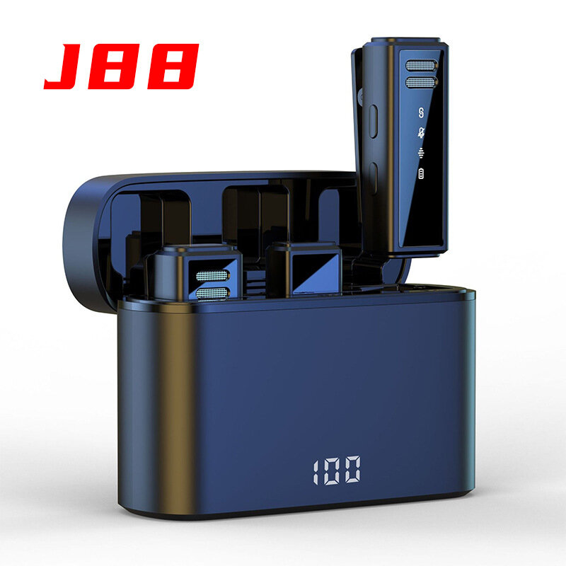 J3 Новая частная модель беспроводного петличного микрофона для мобильного телефона, прямой трансляции, шумоподавление, интервью, мини-микрофон