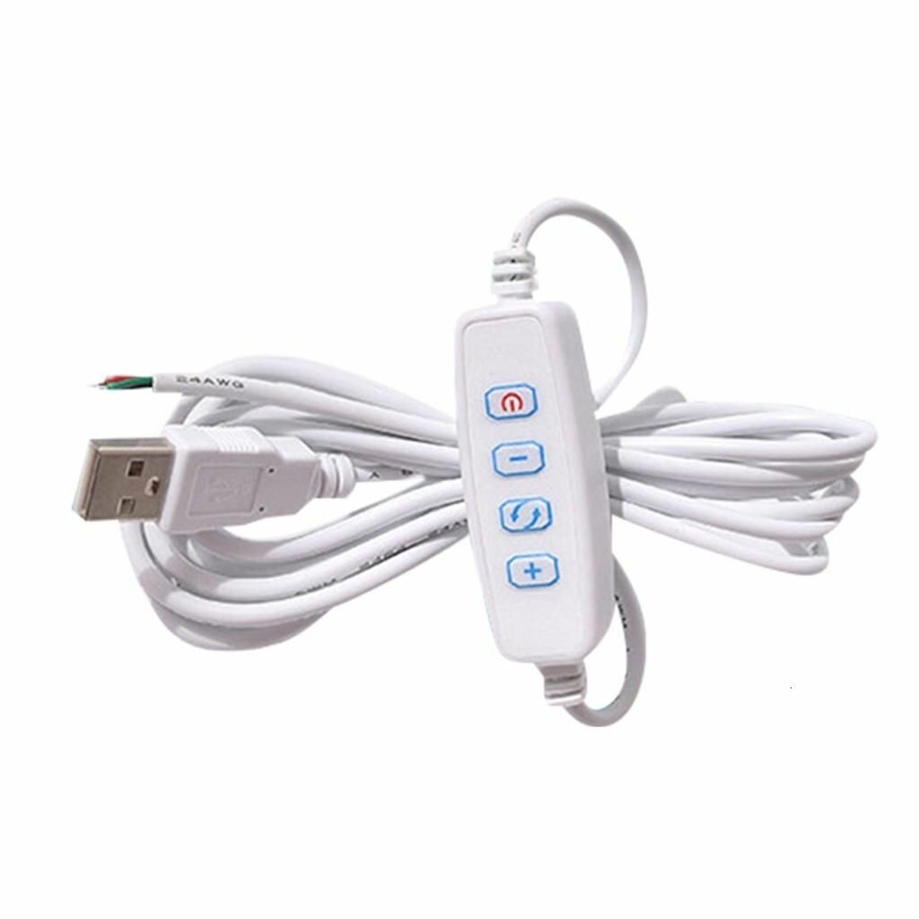 Диммер для светодиодов DC5V с USB и выключателем, Белый