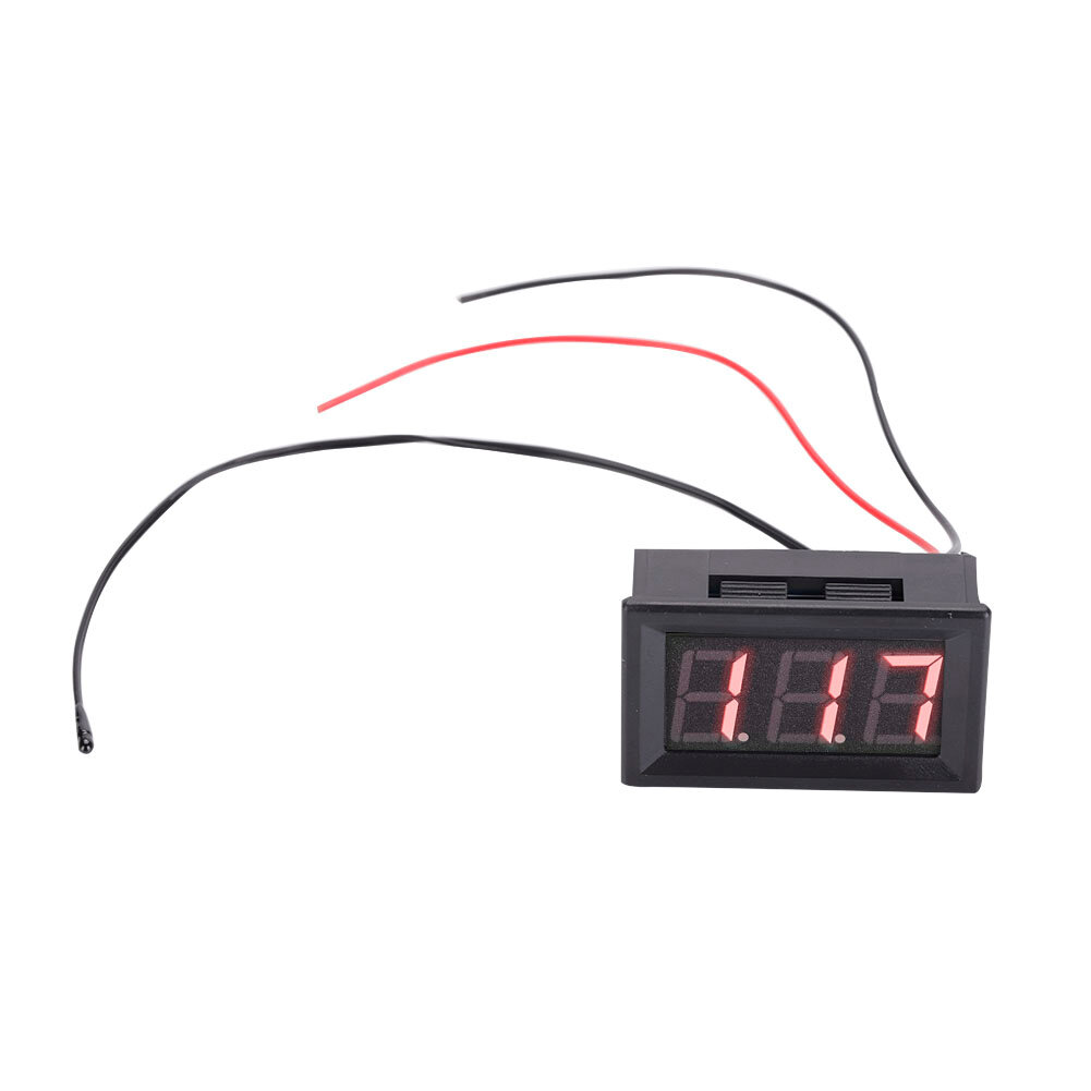 1 шт. Светодиодный цифровой дисплейный термометр-измеритель температуры 12 В с датчиком (красный)
