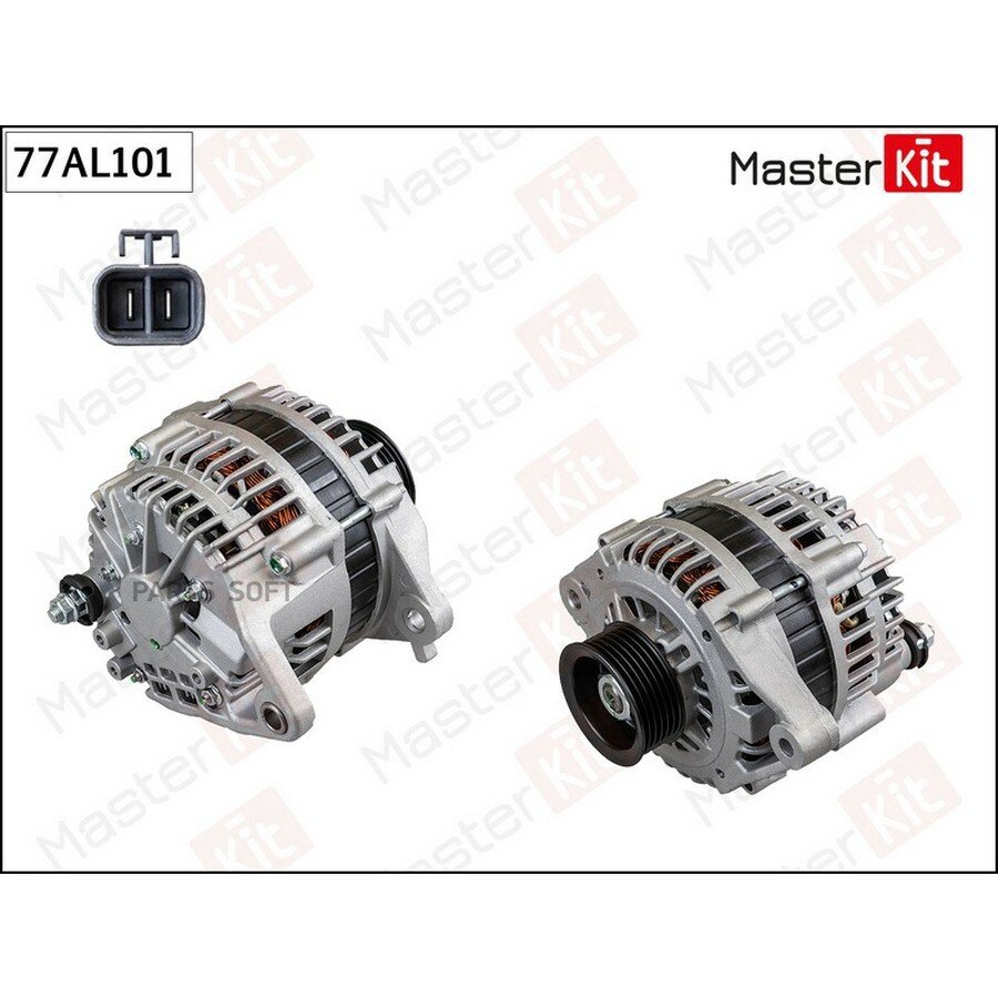 Генератор 80A NISSAN Almera II (N16), Primera (P12) (14V) от официального дистрибьютора, MASTERKIT, артикул 77AL101