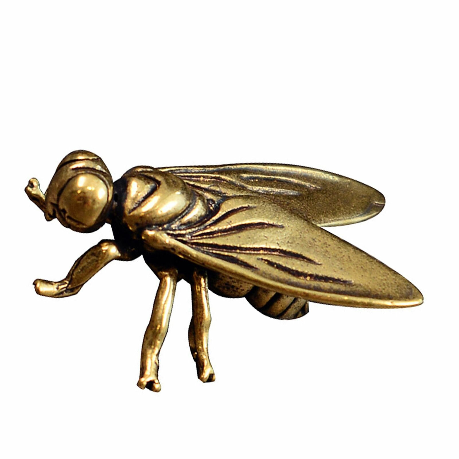 Старинный бронзовый амулет от мухи-насекомого изготовленный мастером-ремесленником по плану