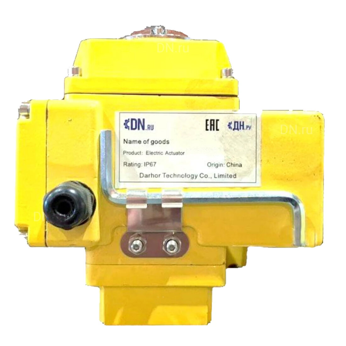 Электропривод четвертьоборотный DN.ru QT-005-220В (0-10В) c датчиком обратной связи и входным управляющим сигналом 0-10В DAR gander (опрессовано)