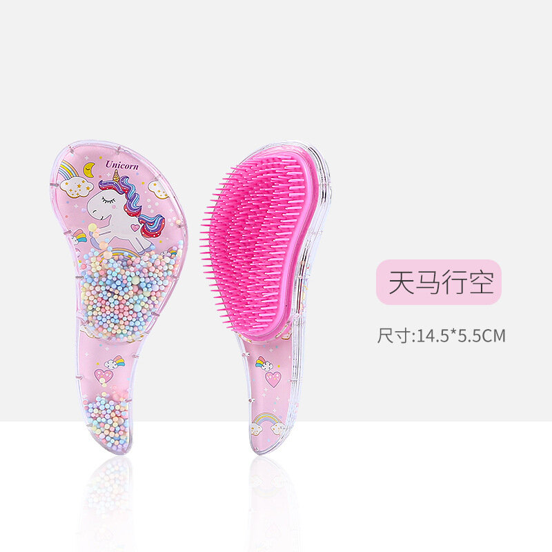 Новая прозрачная расческа, анти-заколка, массажная расческа, гладкая расческа для волос, милая пластиковая расческа, детская расческа с мультяшным дизайном