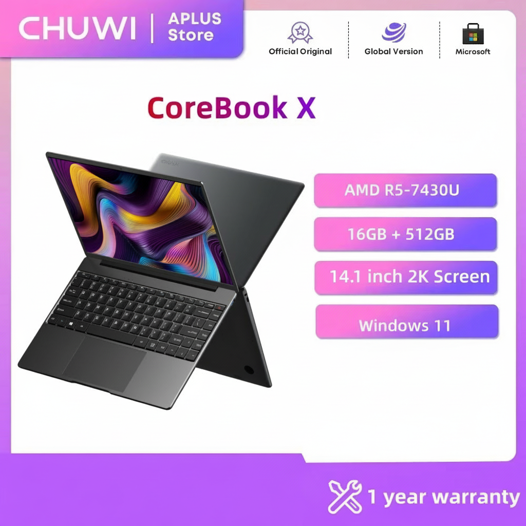 Ноутбук Chuwi CoreBook X, 14", 16/512ГБ, R5 7430U, Windows
