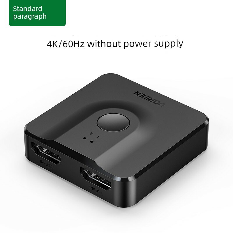 HDMI 2-в-1 Сплиттер Переключатель 4K/60Hz Двунаправленный для PS4 Xbox ПК ТВ Проектора Гейминг Консолей