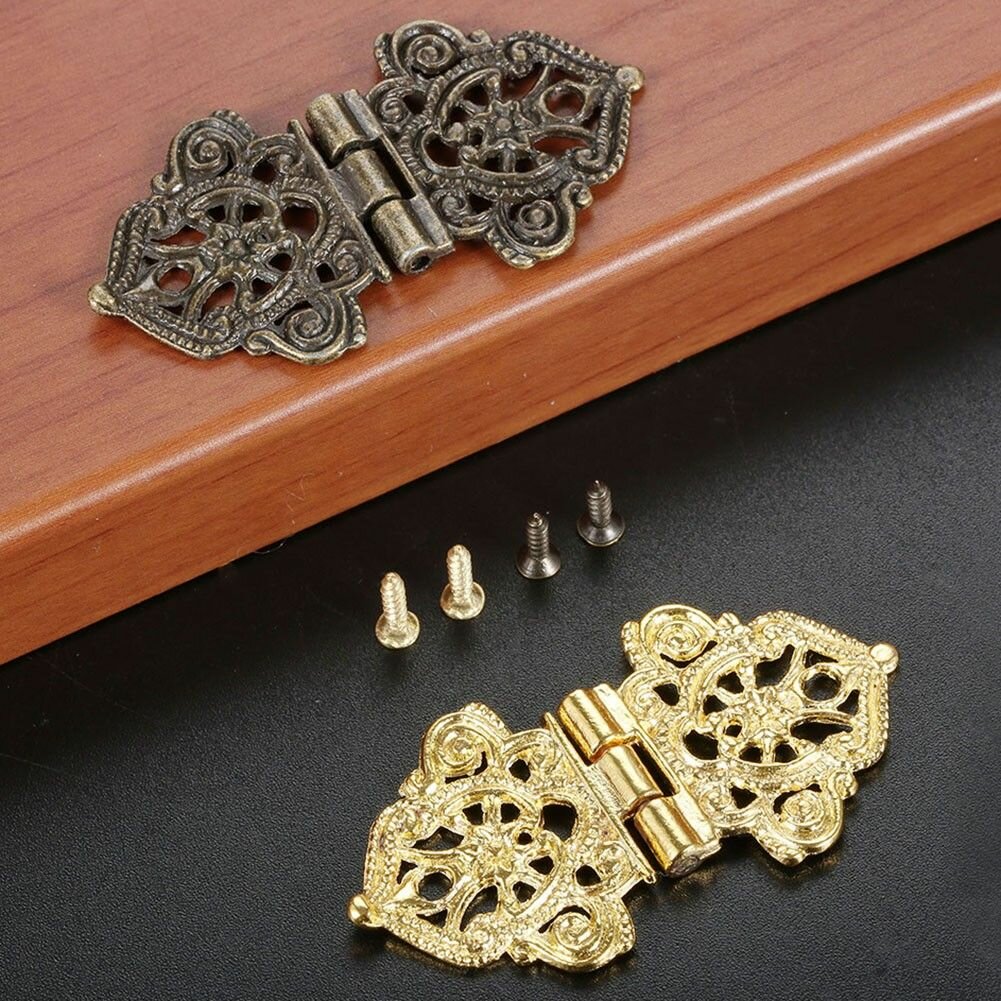 10 шт. антикварная печать цинковый сплав мебель винный ящик шарнир деревянный ящик шарнир