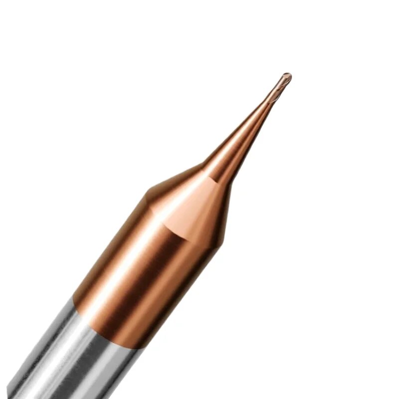 Концевая фреза HRC55 из микрокарбида 0,1-0,9 мм Ball - Endmills, R0.05x4dx50mm