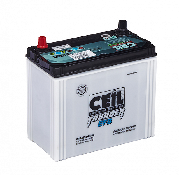 Аккумулятор CEIL AGM EFB 50Ah 520A (238x129x227) B24L ОП 238x129x227