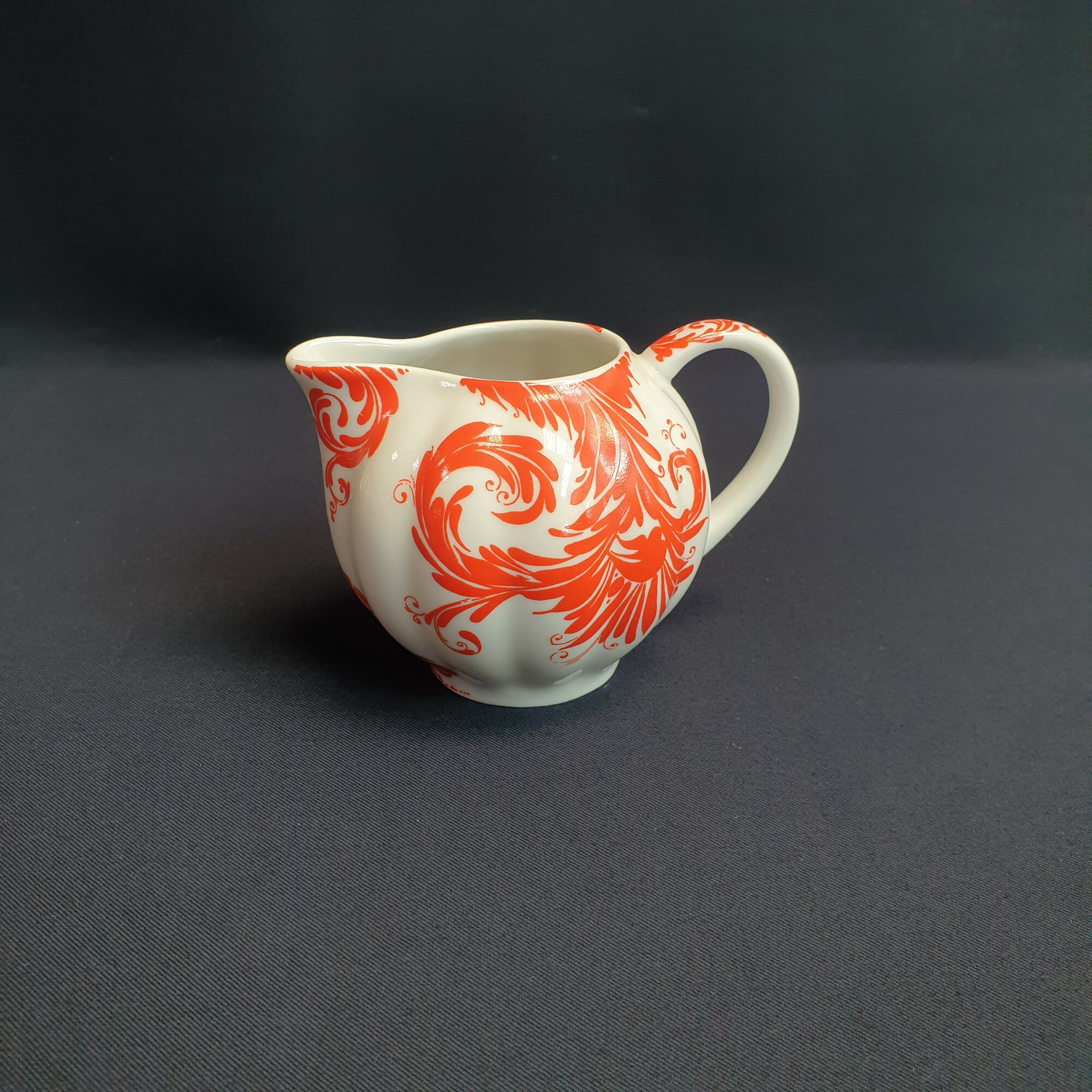 Молочник Жар-птица ЛФЗ, фарфор деколь 300 мл, винтаж СССР