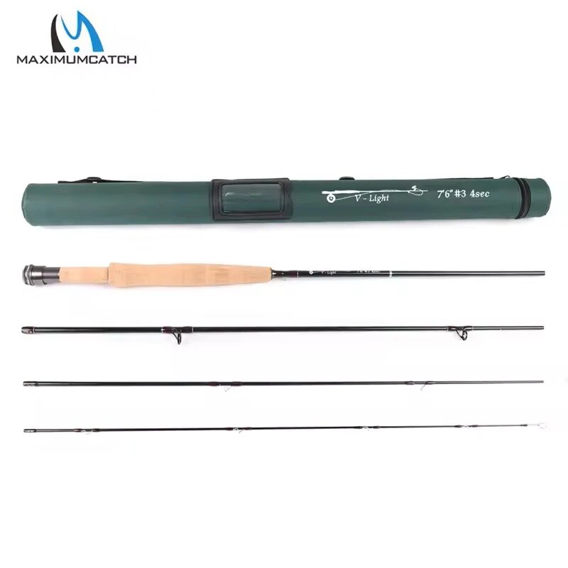 MAXIMUMCATCH V-Light нахлыстовая удочка 6-7,5 футов 1-3 WT 7.5ft 3wt 4sec 228cm