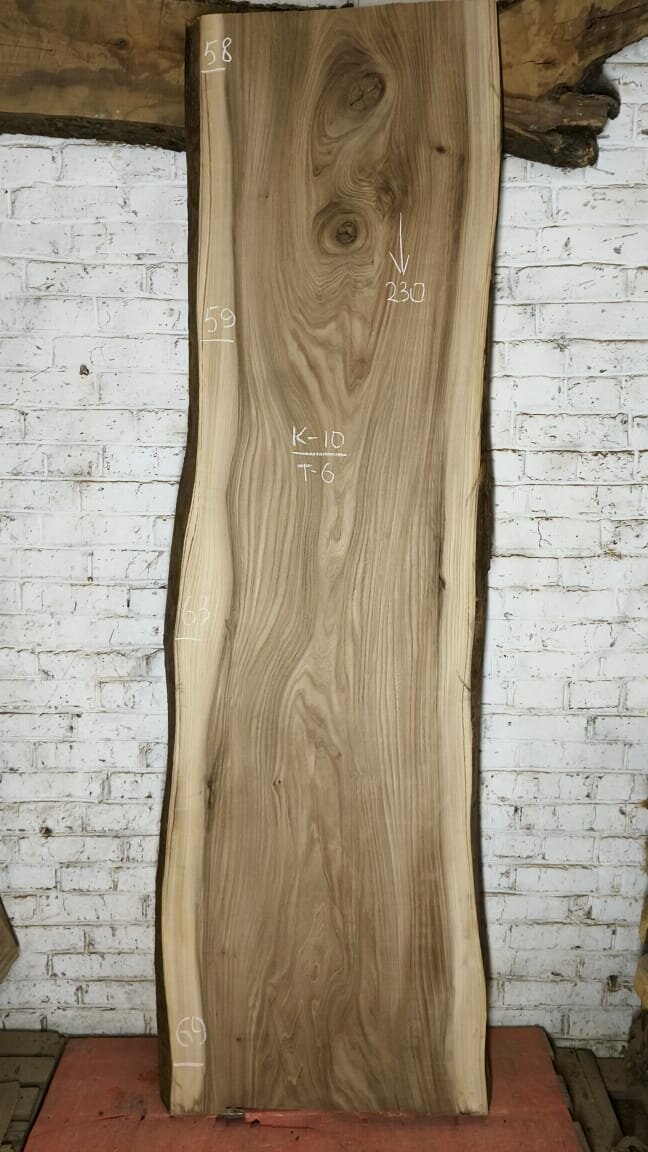 Слэб дерева Карагач К10, выровнен в плоскости, влажность 8-10%