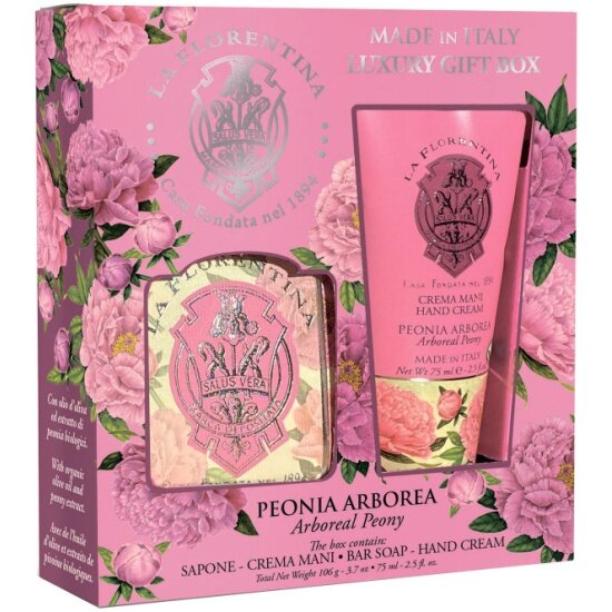 Подарочный набор LA Florentina Bellosguardo Изысканный Пион (Крем 75мл+Мыло 106г)