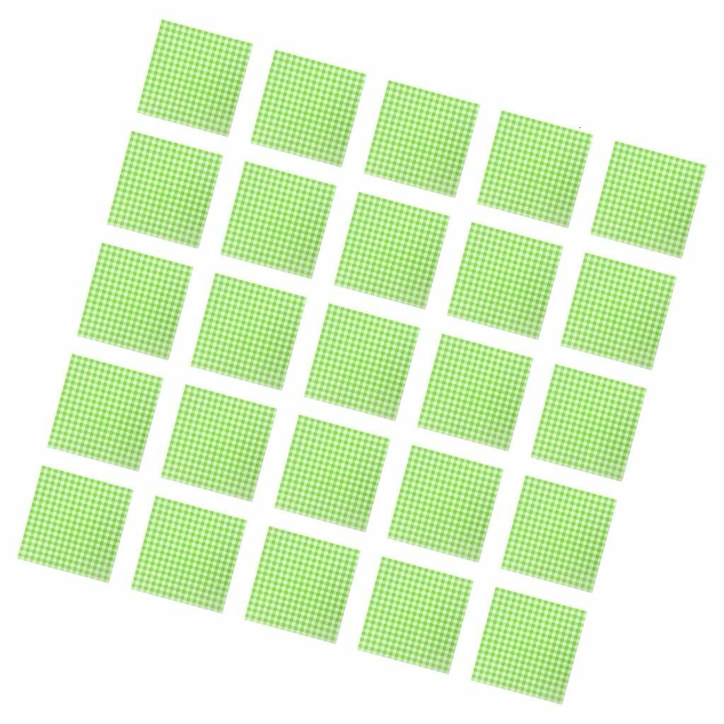 200 пергаментных листов 22x22 см для бургеров и выпечки, Зеленая сетка