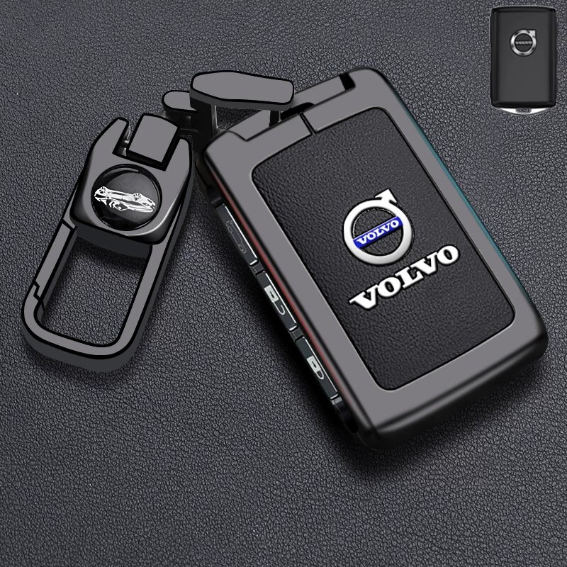Чехол для ключа Volvo 2025 года, модель XC60, из натуральной кожи, для S90, XC40, полный чехол для S60, мужской, для