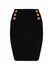 Юбка BALMAIN Button ribbed skirt, размер 36, черный