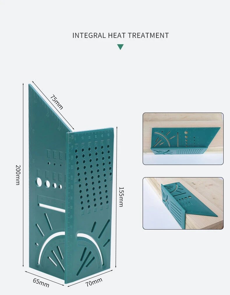 Многофункциональный Столярный Угольник-шаблон 3D Для Измерения Угла Наклона, Деревообрабатывающий Т-образный Угольник