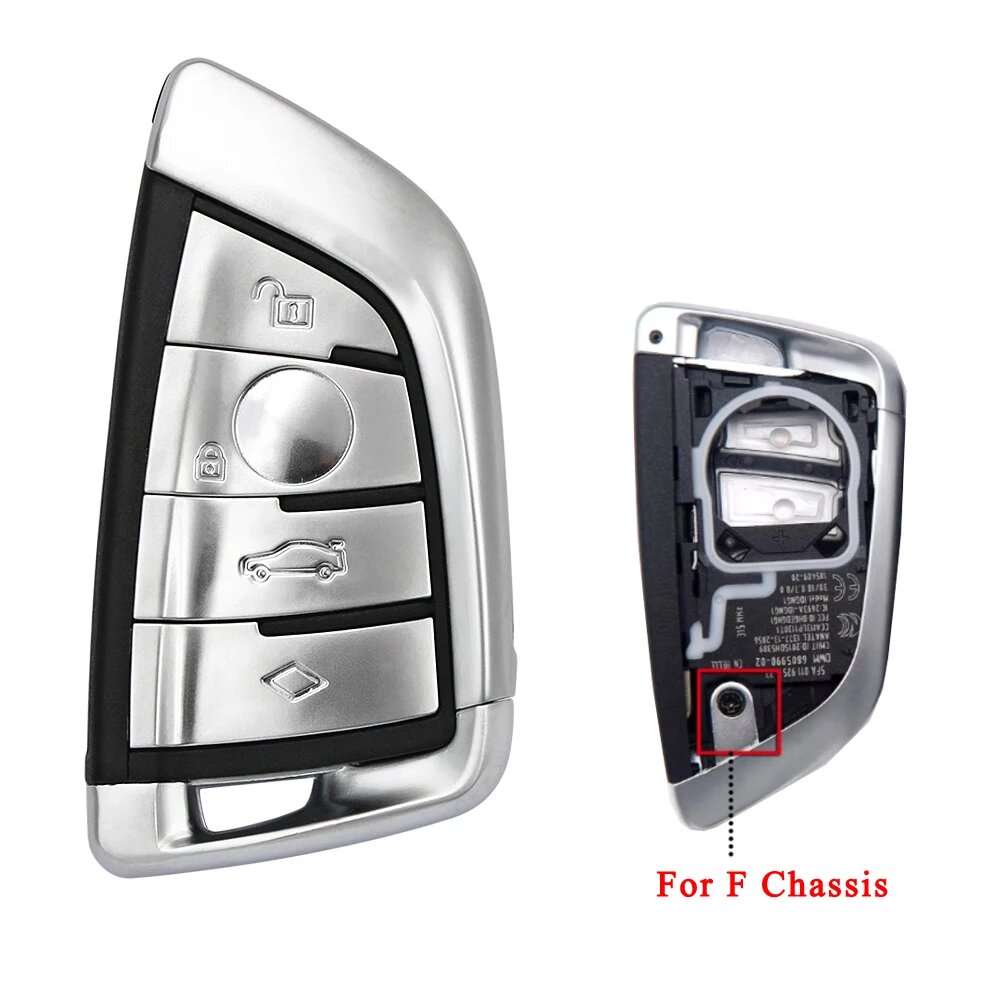 Автомобильный брелок Ecusells 3/4B, корпус для BMW 5 7 F серии X5 X6 X5M X6M FEM/BDC G, шасси F15 F16 G30 G11 X1 F48 F39 silver 4B F Chassis