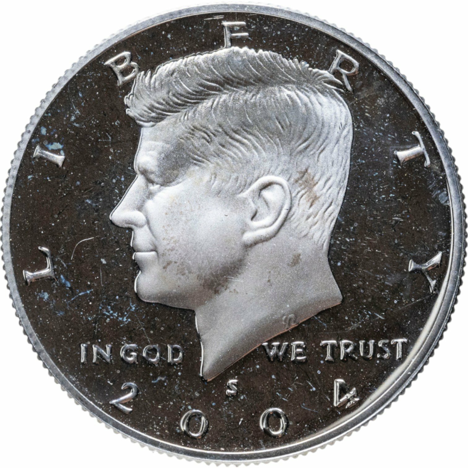 США 50 центов 1/2 доллара, half dollar 2004 Proof Kennedy Half Dollar Кеннеди Знак монетного двора "S" - Сан-Франциско, Серебро 900