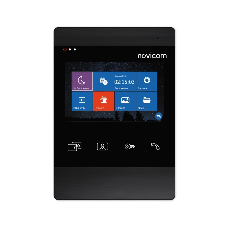 HD видеодомофон 4.3" с поддержкой карты памяти MAGIC 4 HD DARK Novicam v.4852