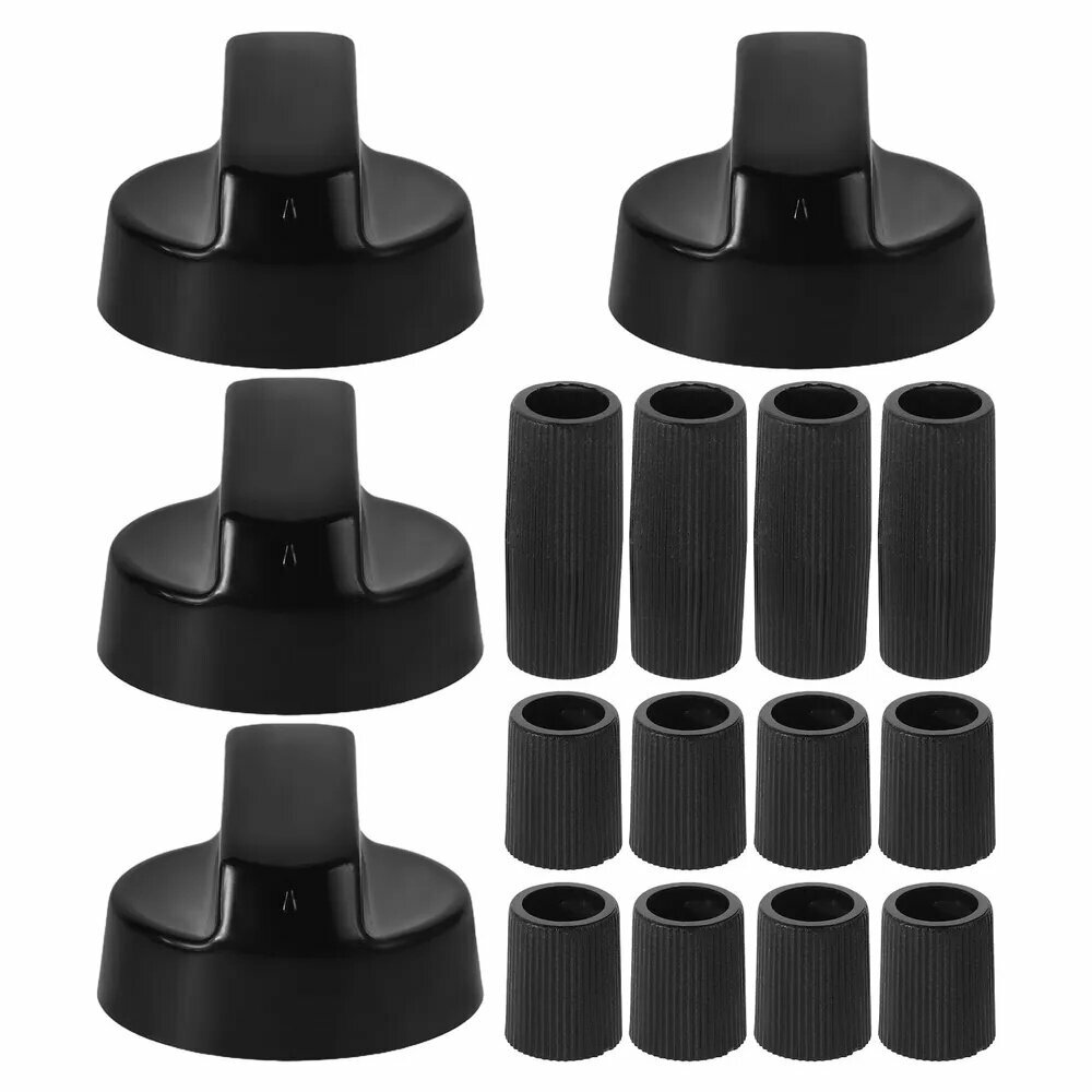 1 комплект универсальных сменных ручек для кухонных плит и духовок, ручки управления для газовых и электрических плит, пластиковые ручки с адаптерами для легкой установки и управления