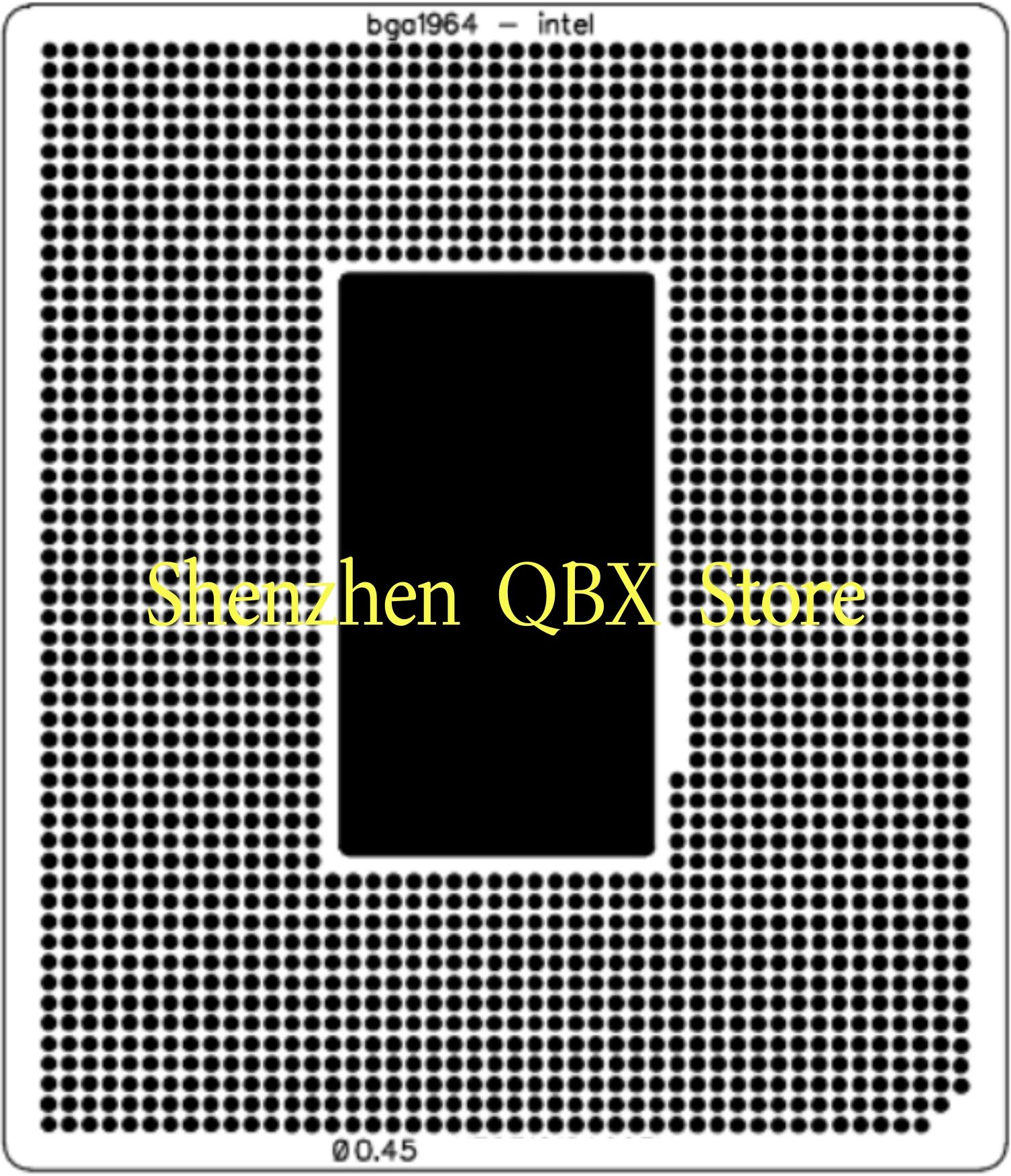 Трафарет BGA Intel bga1964, черный, laser direct heating