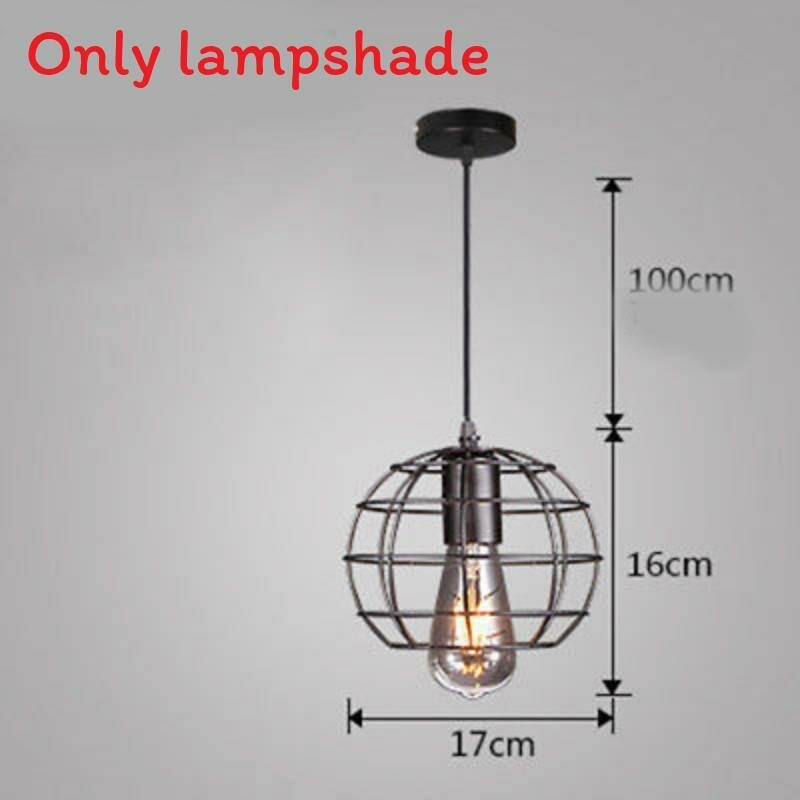 Светильник retro style single head edison lamp adjustable height iron chandelier led light, style d