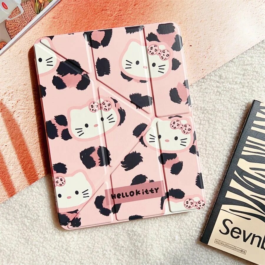 Чехол для iPad 11 A16 (2025), iPad 10 10.9 (2022), с отсеком для стилуса,3 + Y сложенный чехол Планшет Силиконовый, розовый