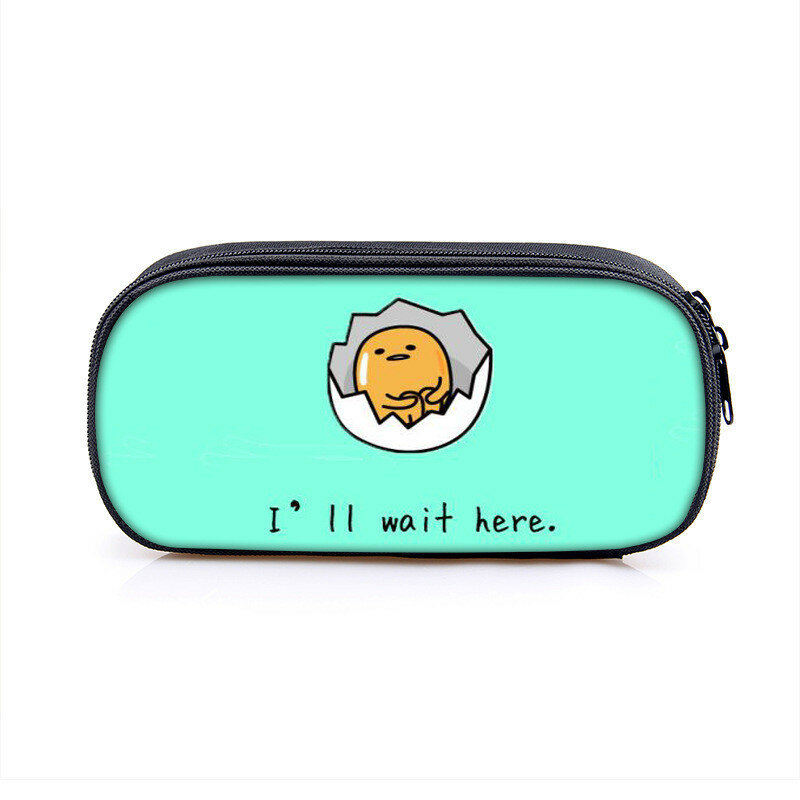 Egg yolk gudetama милый круглый пенал с вместительным отделением для школьных принадлежностей и офисных товаров стиль 7
