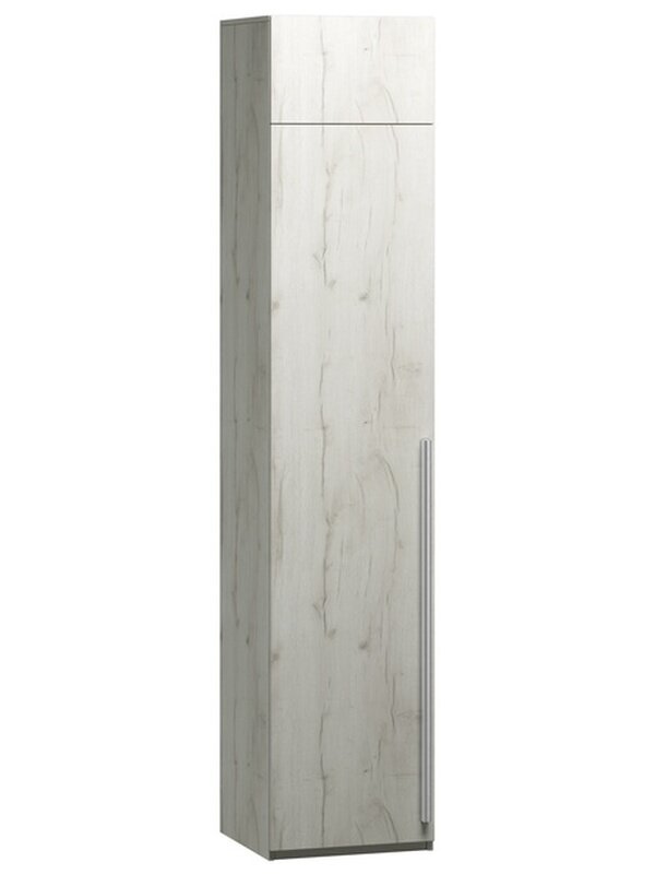 Шкаф распашной Лорена Бест-1 с антресолью Дуб Крафт Белый для одежды однодверный 60*230*40