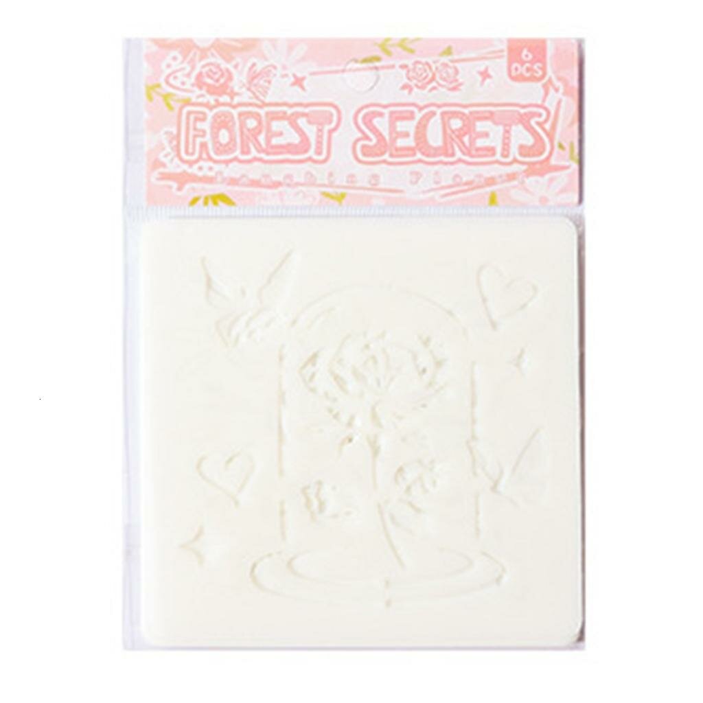 6 Шт Трафарет бабочки Выдалбливают Трафареты для рисования Трафареты для журналов Трафарет леса и сада для рисования в альбоме для вырезок