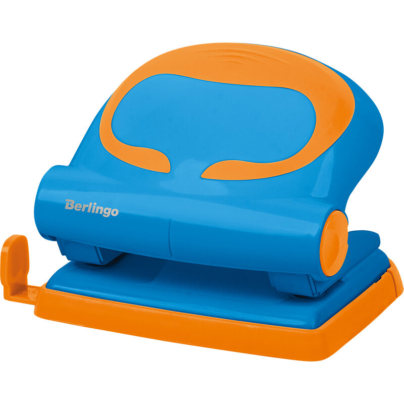 2 шт. Дырокол Berlingo "Fuze" 20л, пластиковый, голубой, с линейкой