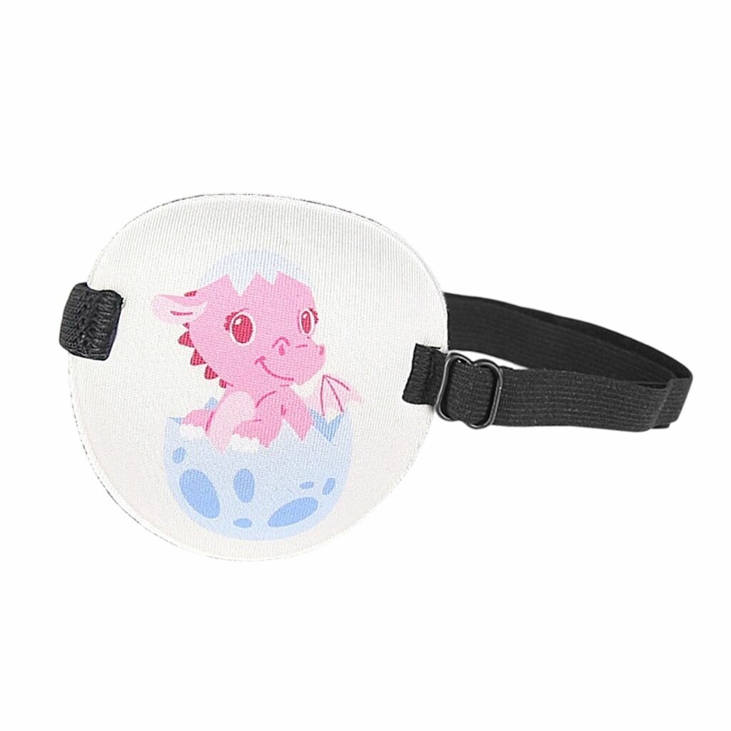 3D монокулярная маска с полным покрытием Вспомогательная растушевывающая для глаз-Pink Egg Dragon