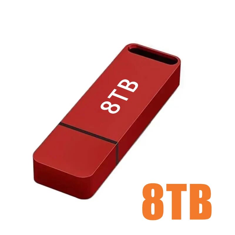 VIVO Флеш-накопитель USB 3.2 64 ТБ Red 8TB