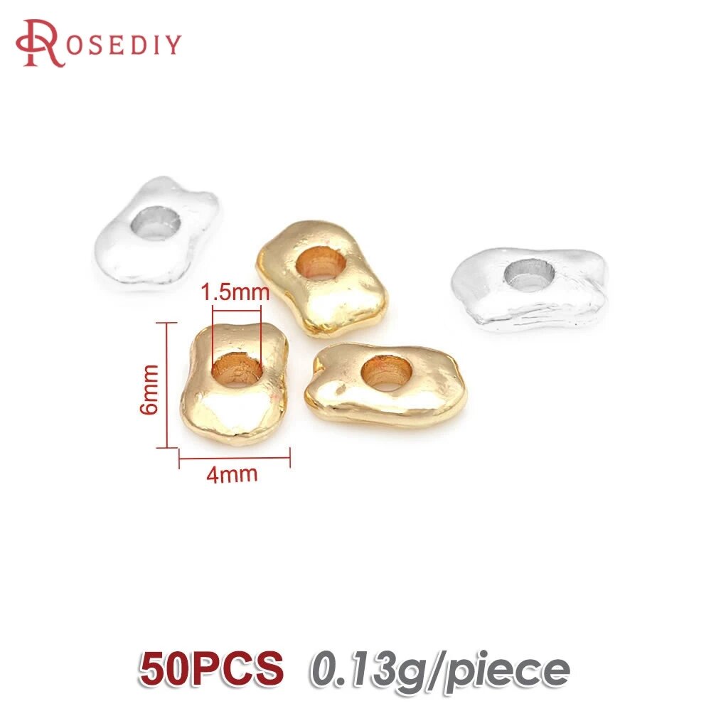 Бусины-разделители для браслетов Rosediy, латунь, золотистого цвета