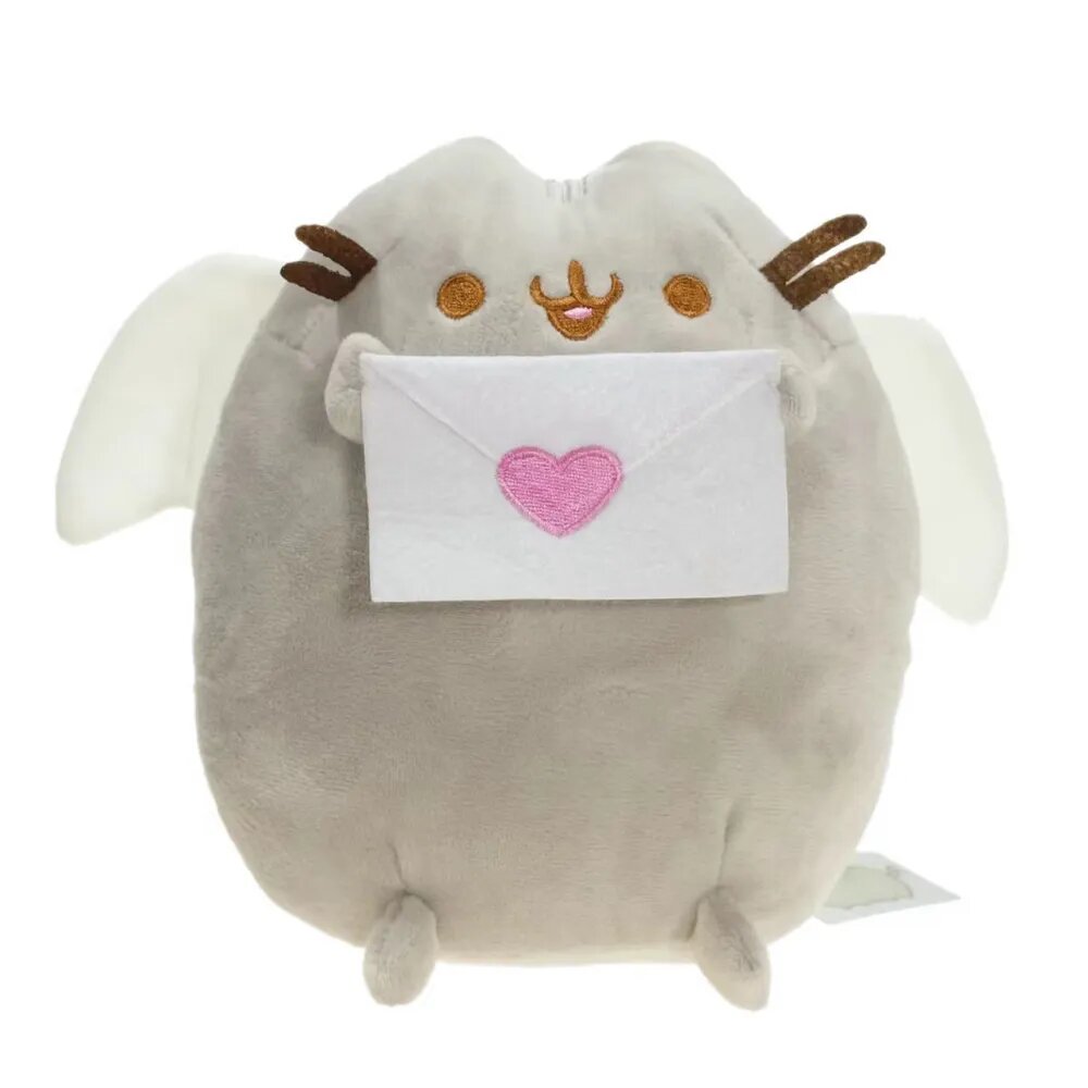 Мягкая игрушка Кот Пушин (Pusheen), серый котик с пончиком, пиццей и бургером