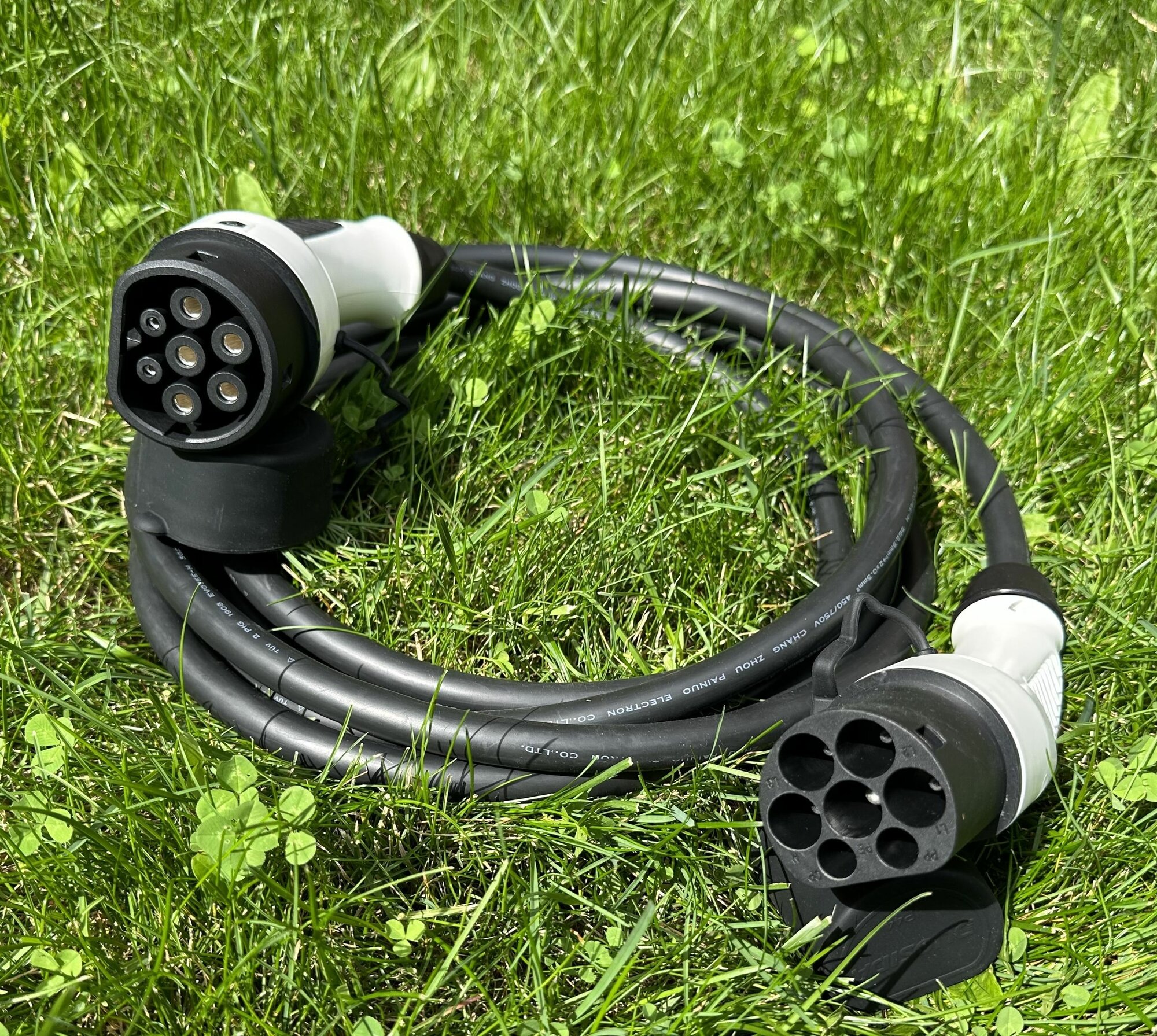 Кабель DUOSIDA для электромобилей из Европы и России с портом Type2, 11 кВт, 3 фазы, 5 метров