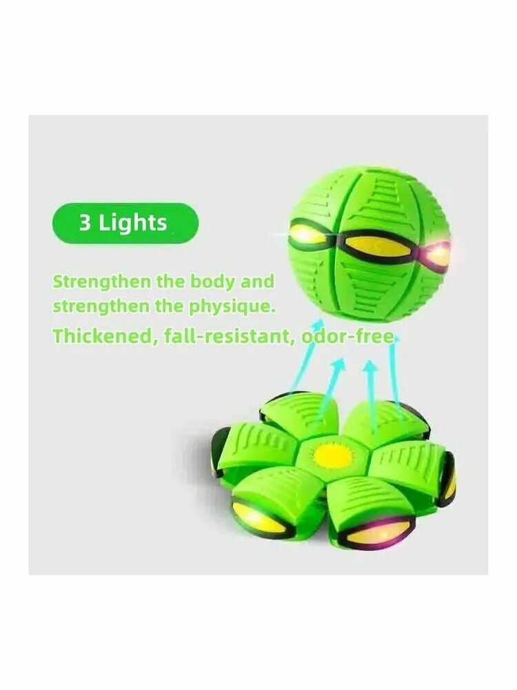 Игрушка для улицы 9.5 диск в 6.3 мяч упругая сила декомпрессия светящаяся, зеленый
