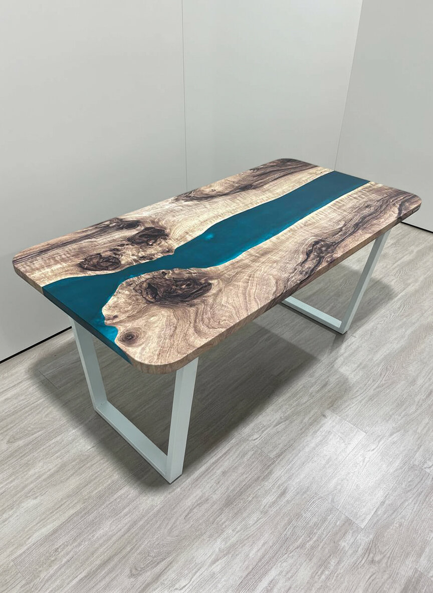 Стол кухонный обеденный прямоугольный дизайнерский лофт THETABLE•RU 120х80 3.29/2.2