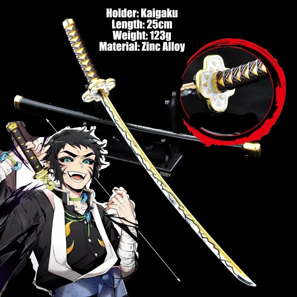 Катана Агацумы Зеницу, Меч Ничирин из аниме Клинок, рассекающий демонов, модель японского оружия, коллекционный сувенир.