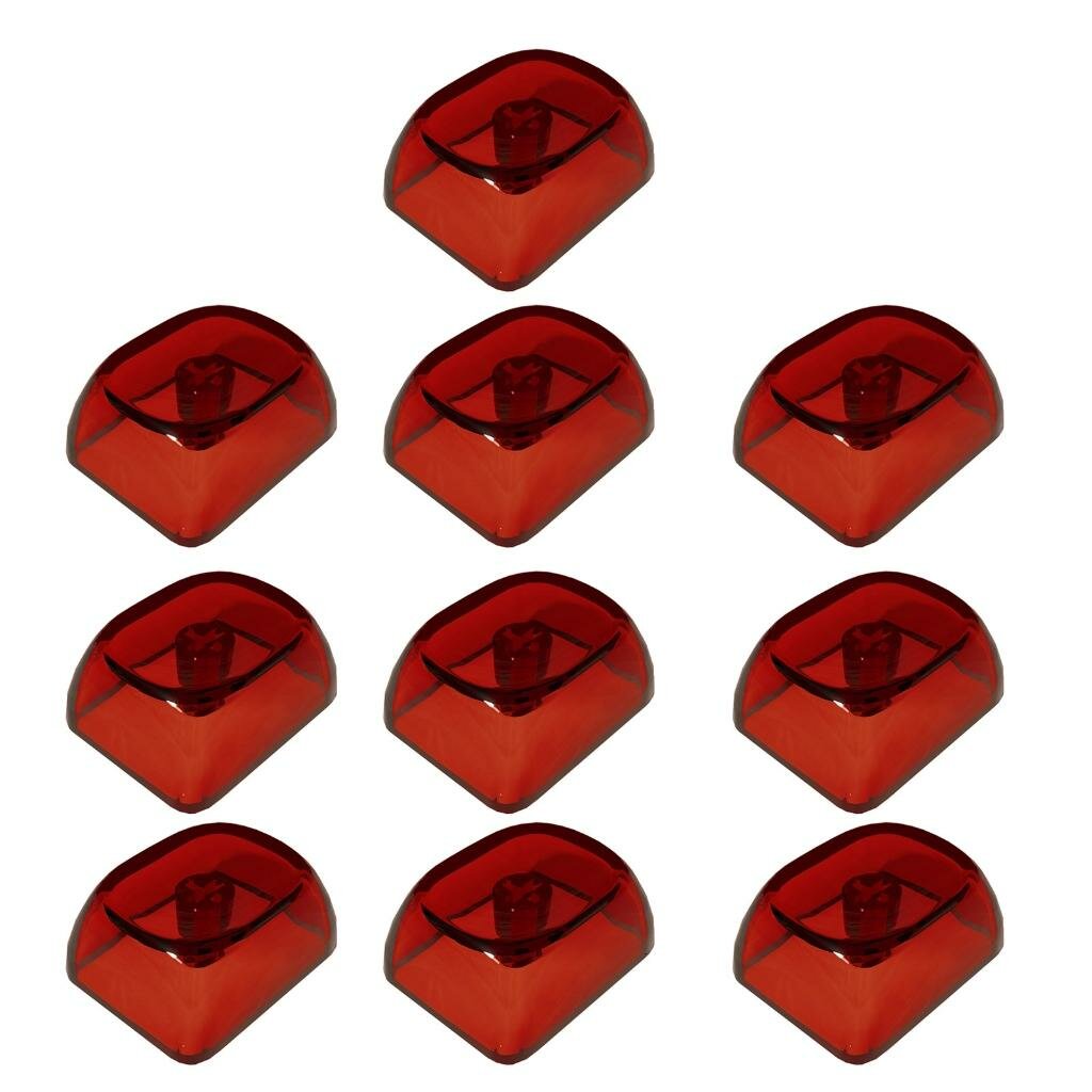 Прозрачные кристалл-кейкапы MOA для MX-переключателей, красный