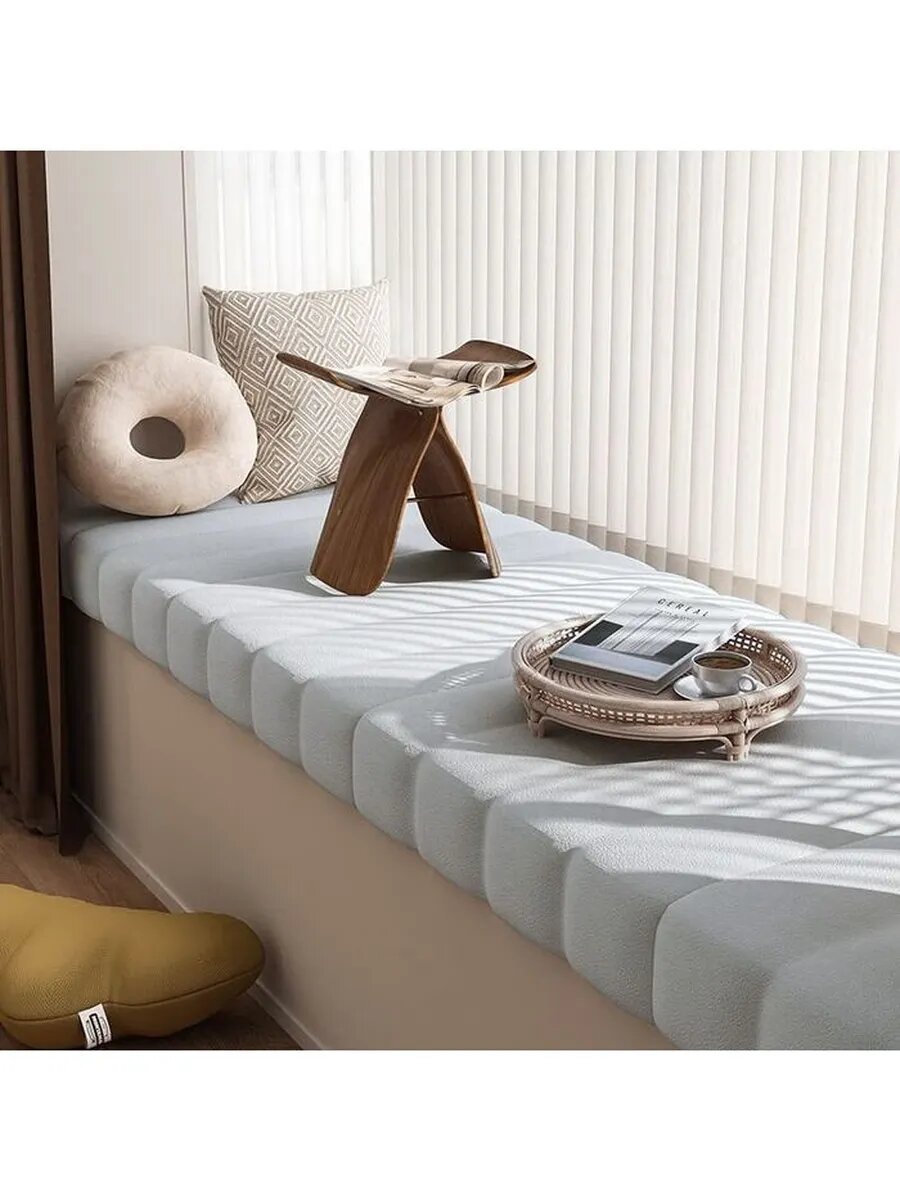 Съемная моющаяся подушка Тедди Вельвет светло-серая