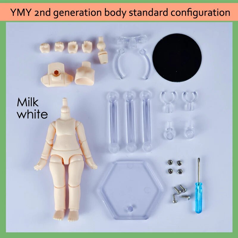 Шарнирное кукольное тело Ymy Ob11 Белый, Milk White