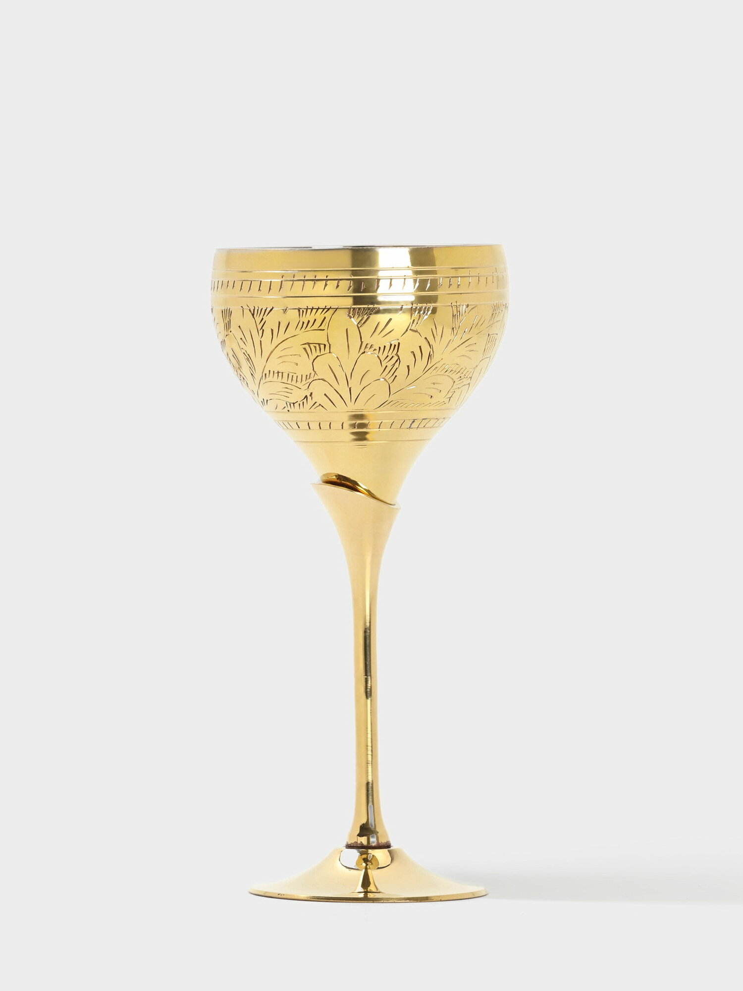 Бокал для вина, 20x9x9 +- 1 см, латунь, назначение: для вина