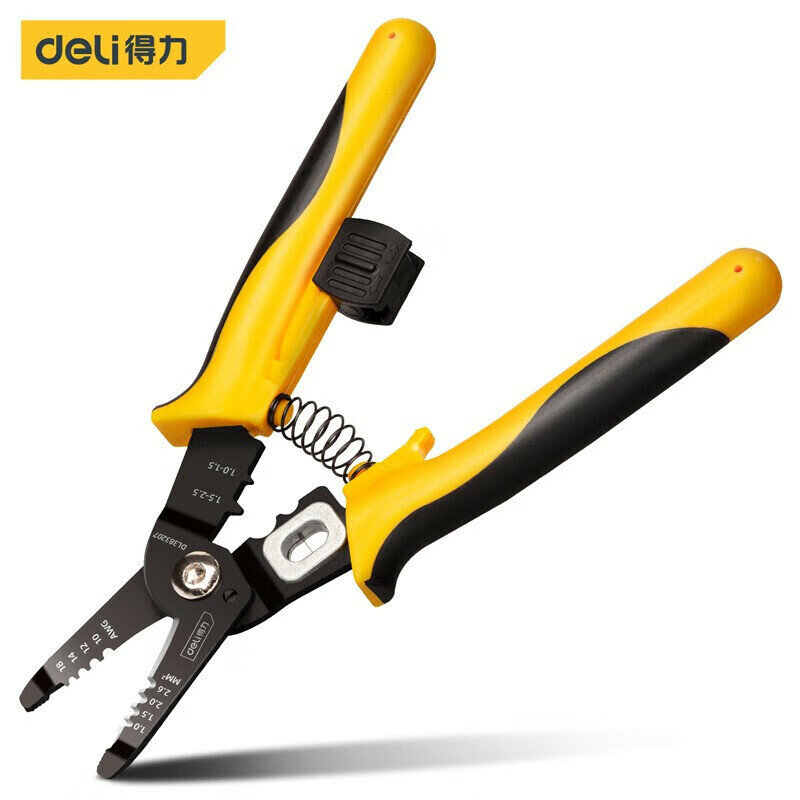 Электрический инструмент для зачистки проводов Deli, многофункциональный съемник проводов, кусачки для зачистки и резки, инструмент для кабелей