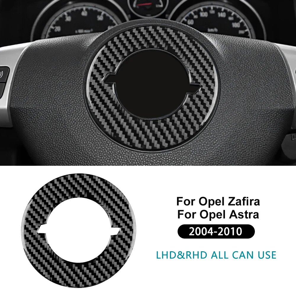 Наклейка на руль из углеродного волокна Opel Zafira/Astra 2004-2010, черная
