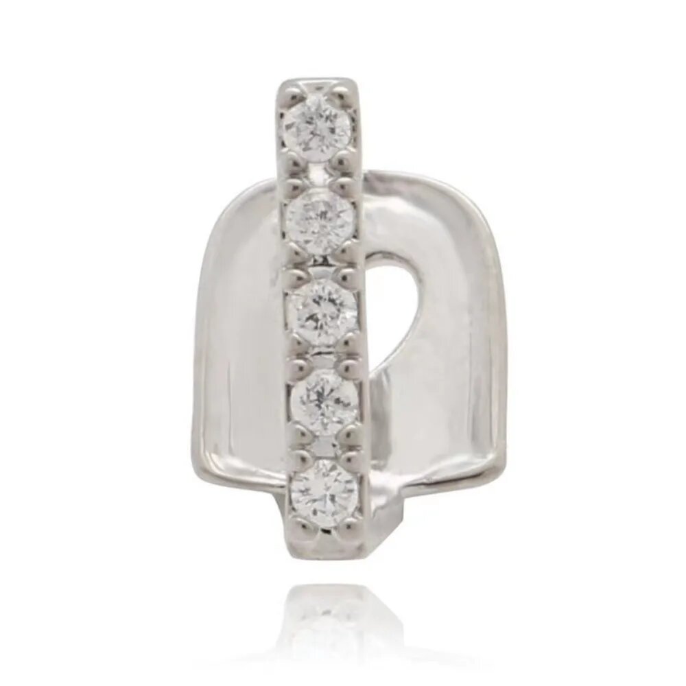 Серебристые грилли "Бабочка" из меди silver