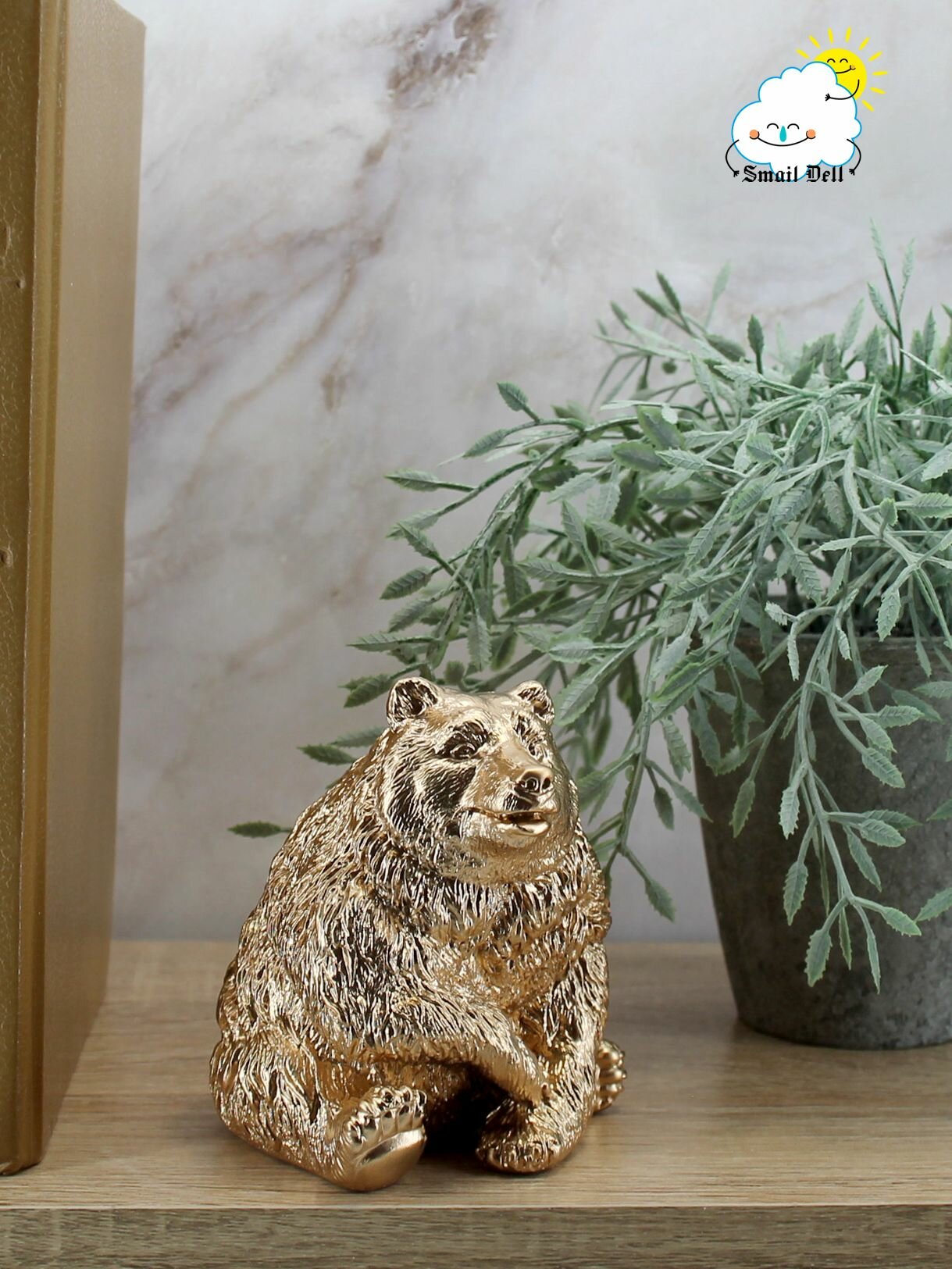 Статуэтка Медведя ,9 см , гипс, цвет бронза