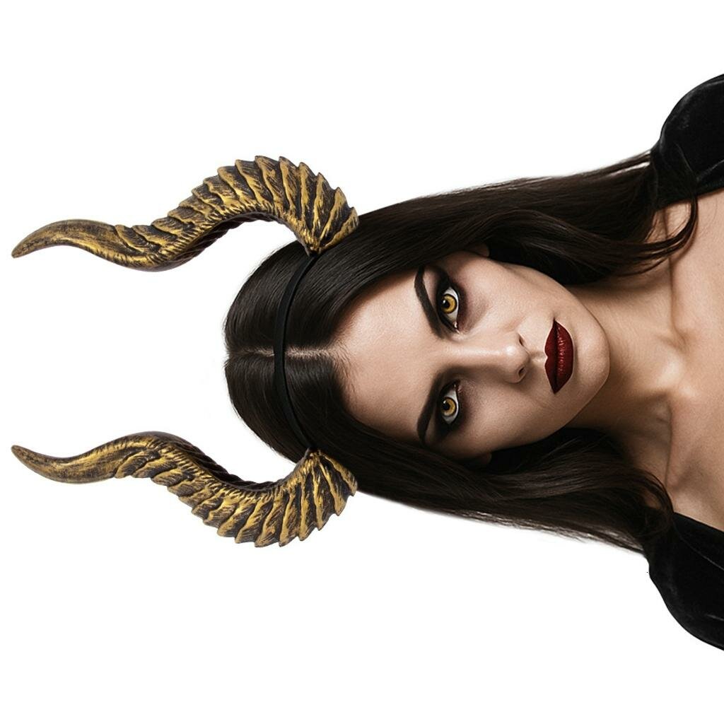 Чёрный рогатый ободок, Золото